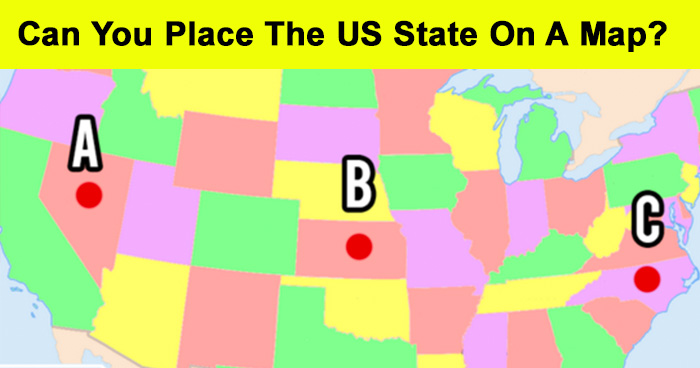Can You Place The US State On A Map? – Quizcookie